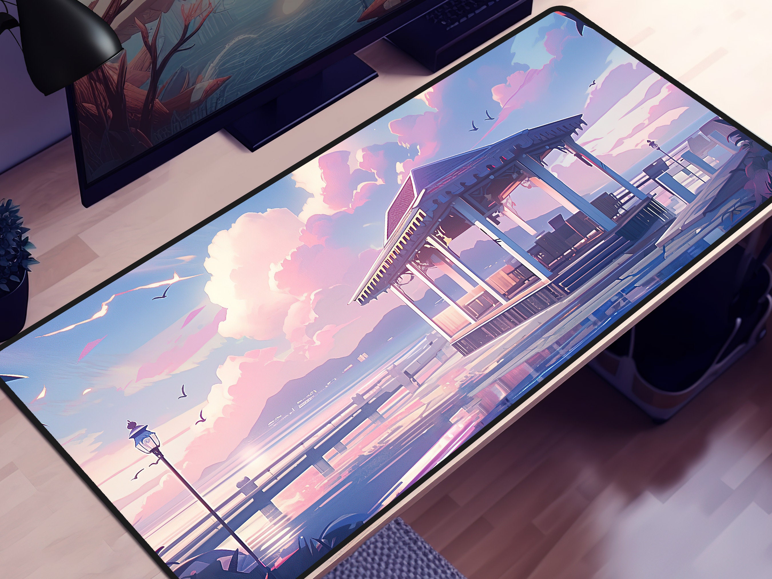 Lofi Anime Desk Mat, Lo-fi Vaporwave Desk Mat,synthwave Gaming Desk Mat ...