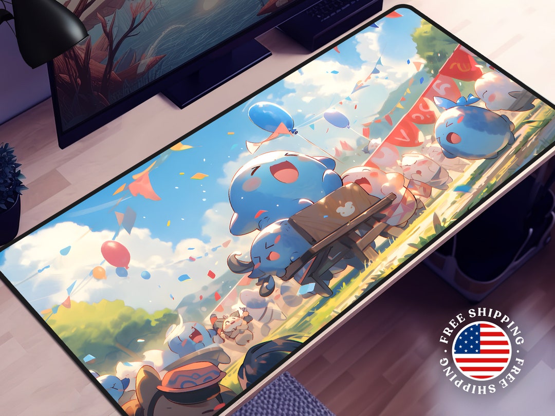 Kawaii Desk Mat,chibi Desk Mat,kawaii Decor,extra Large Mousepad,giant ...