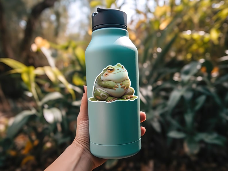Fat Cute Frog Stickercottagecore Stickersticker for - Etsy