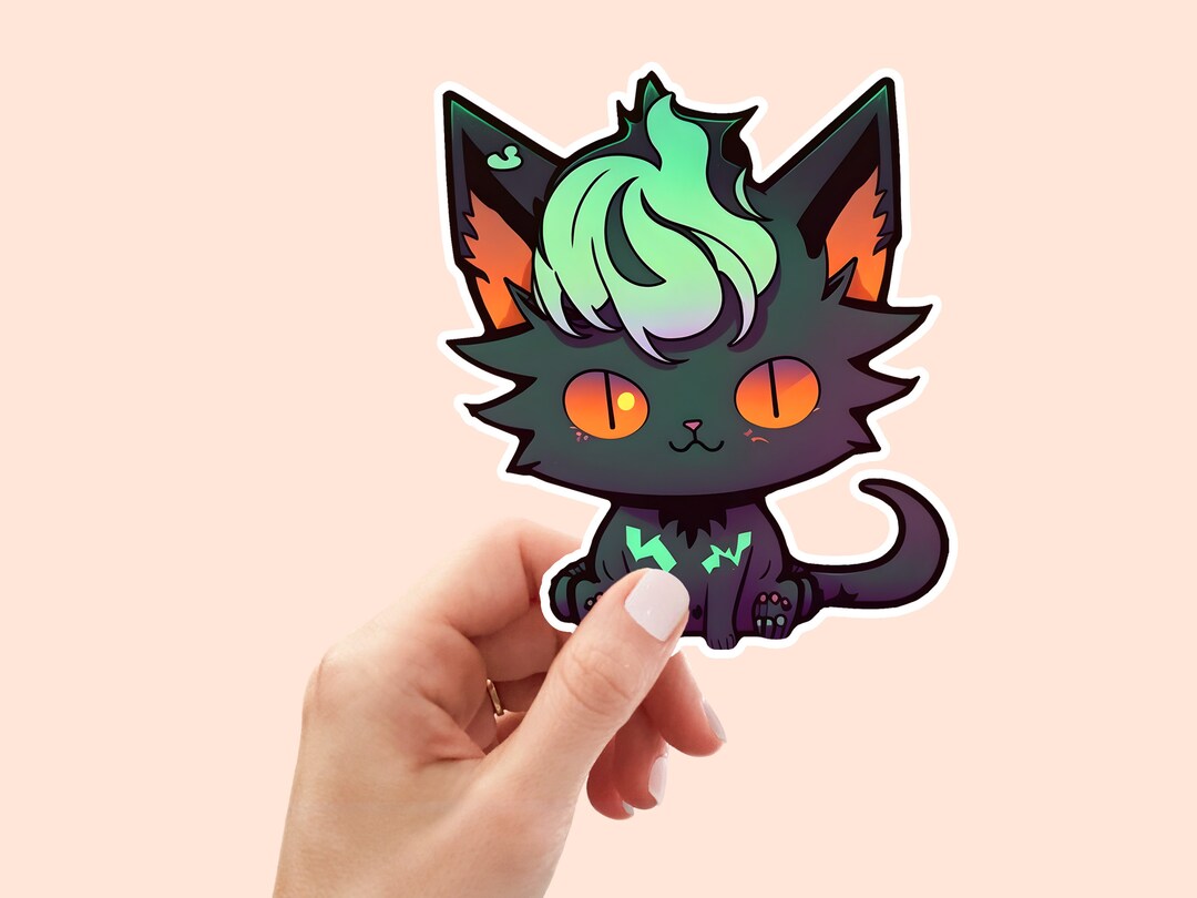 Black Cat Stickers,goth Stickers,dark Academia Stickers,sticker ...