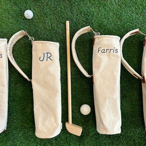 Baby/toddler Golf Bag & Golf Set Wooden Mini Golf Clubs, Kids Outdoor ...