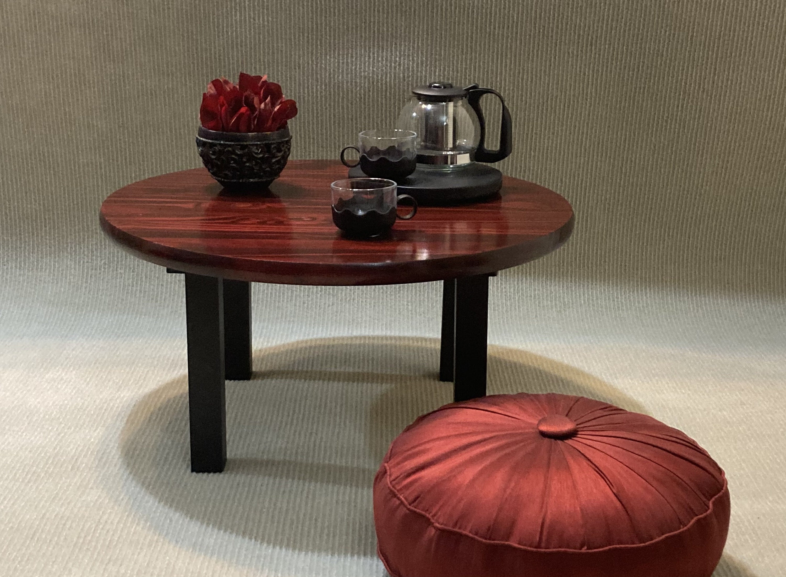 Chabudai Tea Table Low Tea Table Meditation Altar Mini Japanese Dining ...