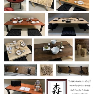 LOW Work/study Desk | Meditation Altar | Chabudai | Gaming Table | Low ...