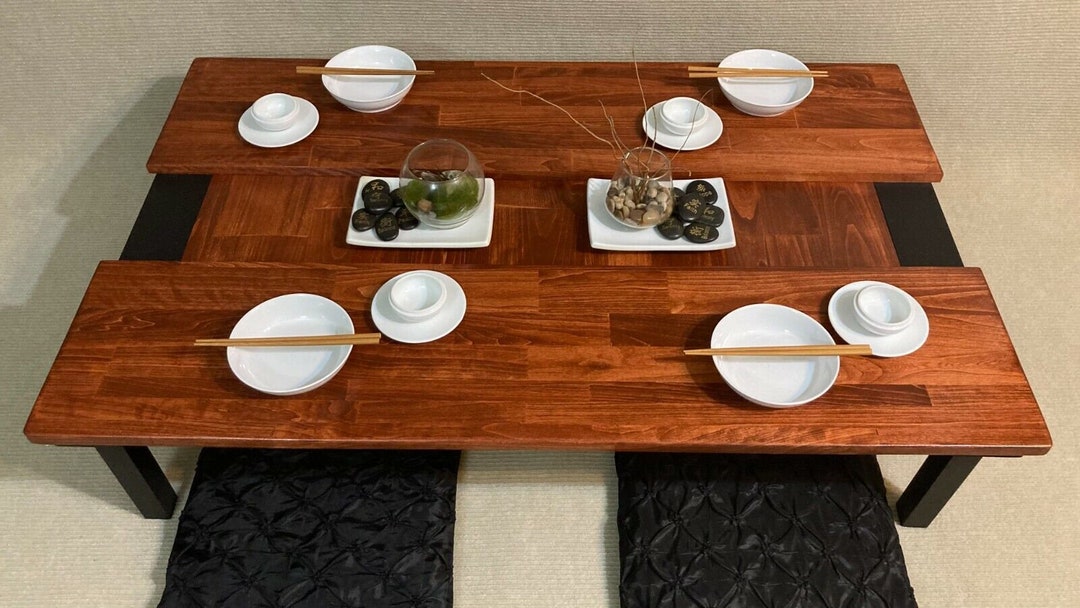 Chabudai Dining Table With Recessed Center Low Dining Table Japanese ...