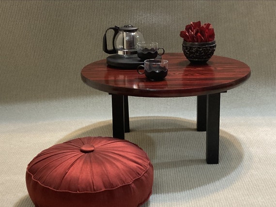 Chabudai Tea Table Low Tea Table Meditation Altar Mini Japanese Dining Table 24 Round X 12 Solid Spruce 4 Colors Available Etsy