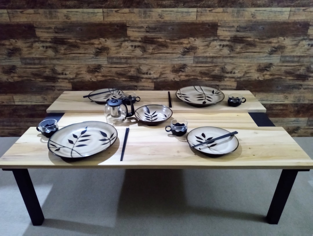 Chabudai Dining Table - Recessed Center - Low Dining Table - Japanese ...