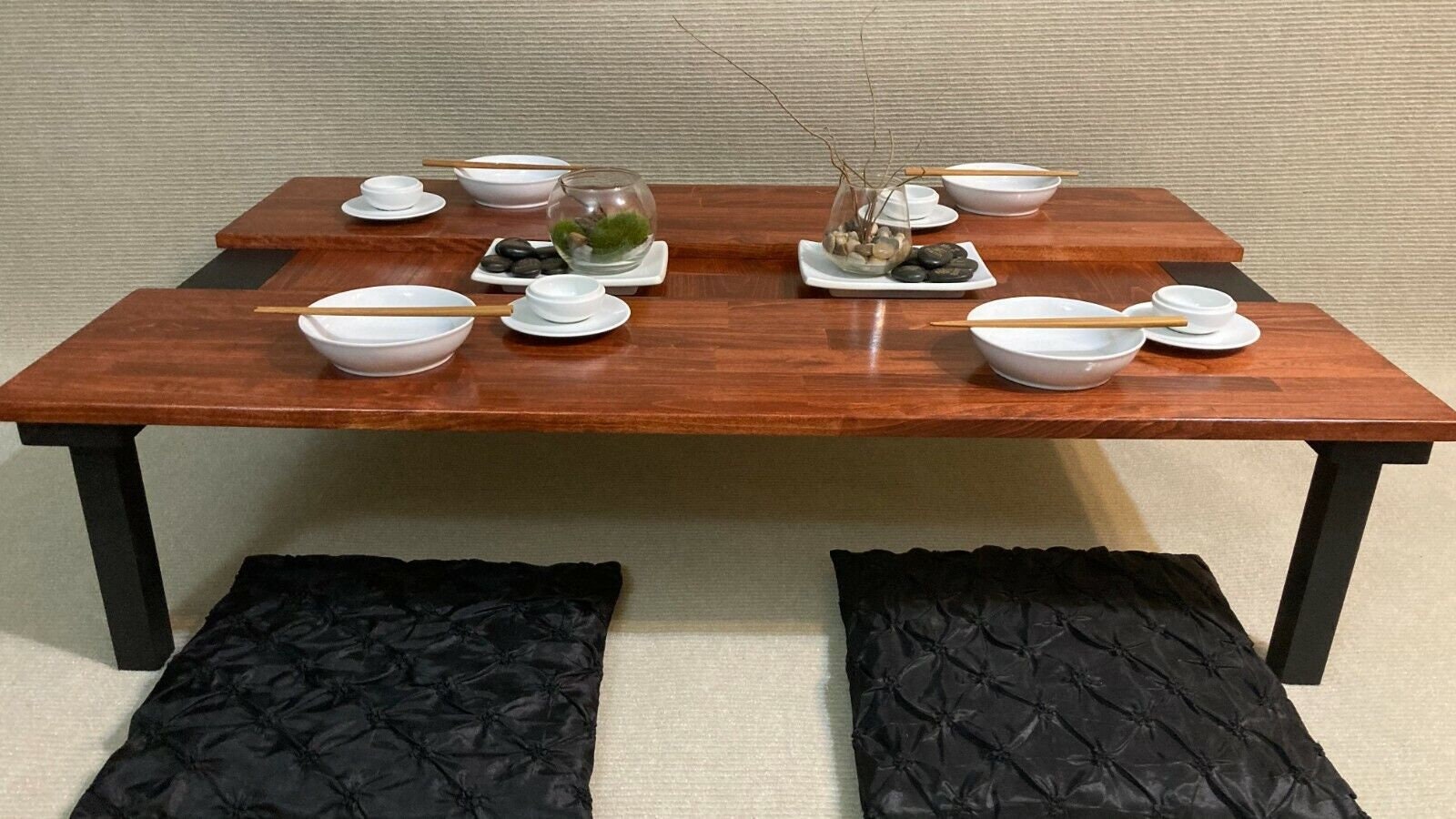 Chabudai Dining Table With Recessed Center Low Dining Table - Etsy