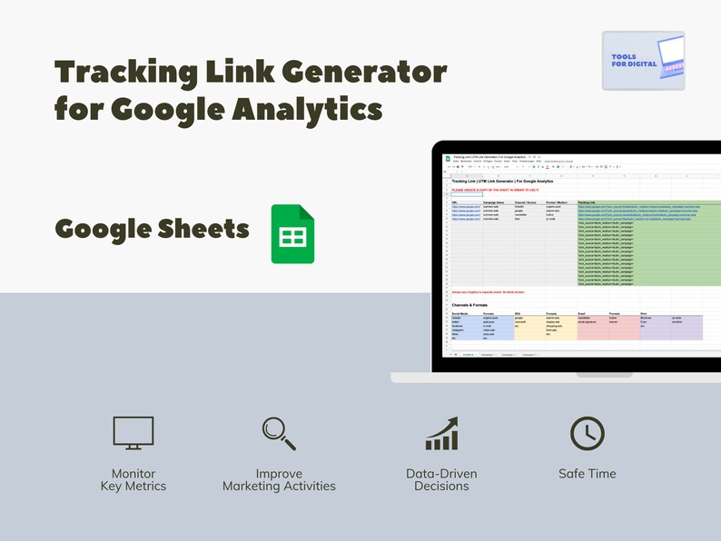 Tracking Links for Google Analytics UTM Link Generator in Google Sheet ...