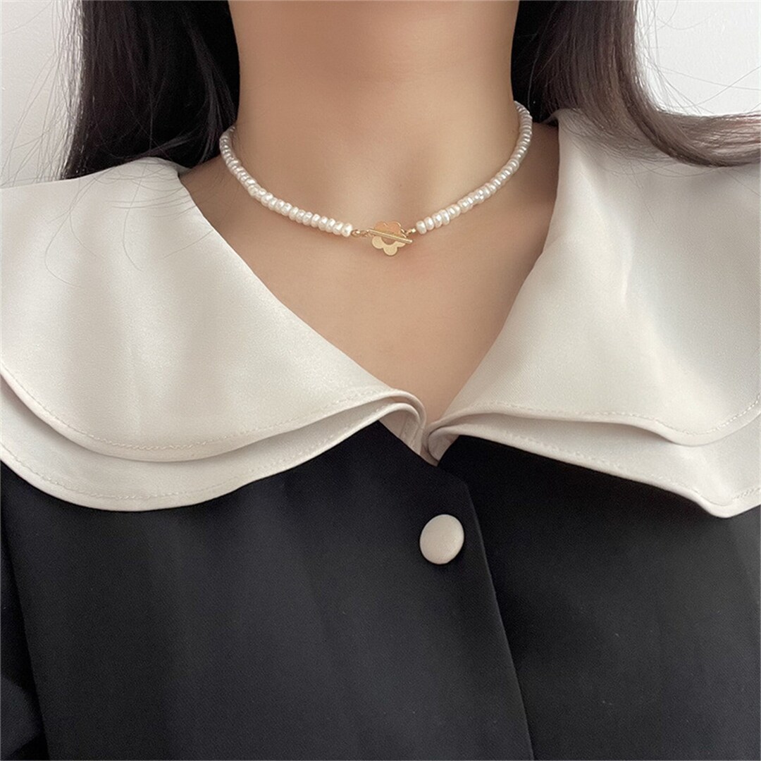 Baroque Pearl Ot Choker Fresh Water Pearl Choker Necklace Etsy
