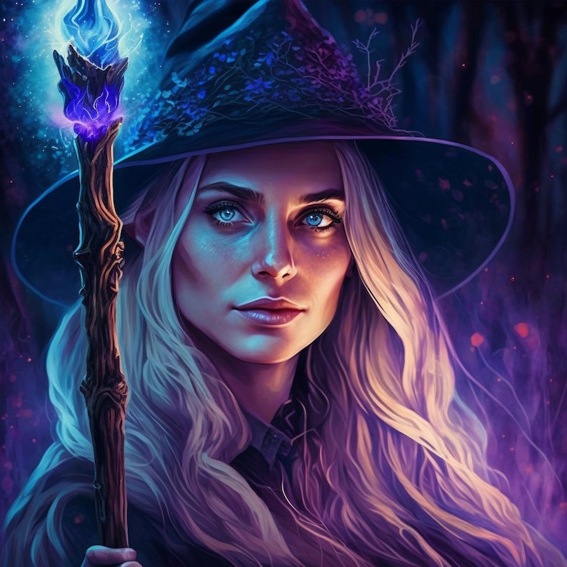 Enchanted Witch Digital Art - Etsy