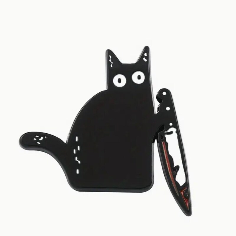 Black Cat Pin - Etsy