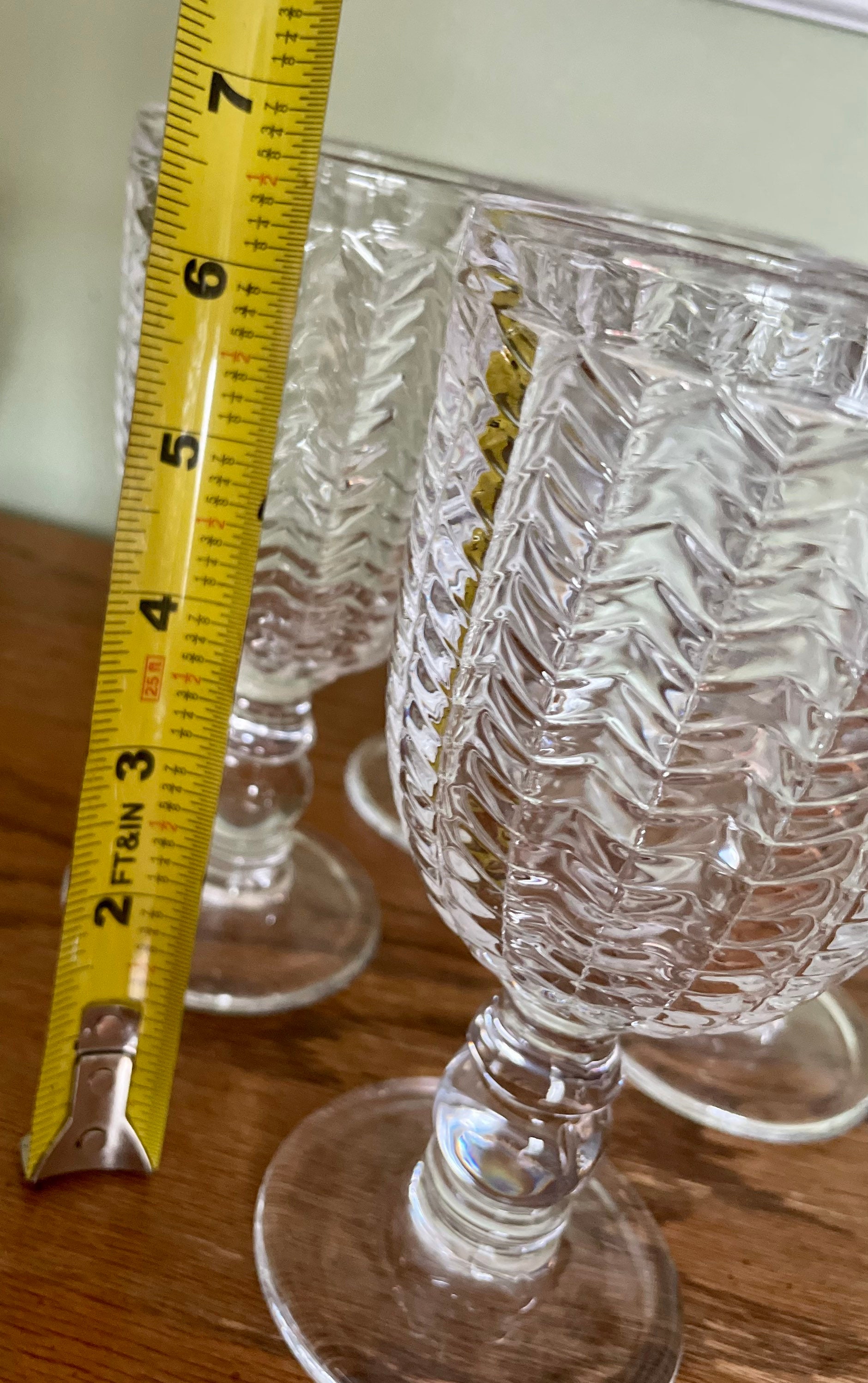 Godinger Silver Art Modern Twill 10oz Clear Crystal Goblets Set of 4 ...