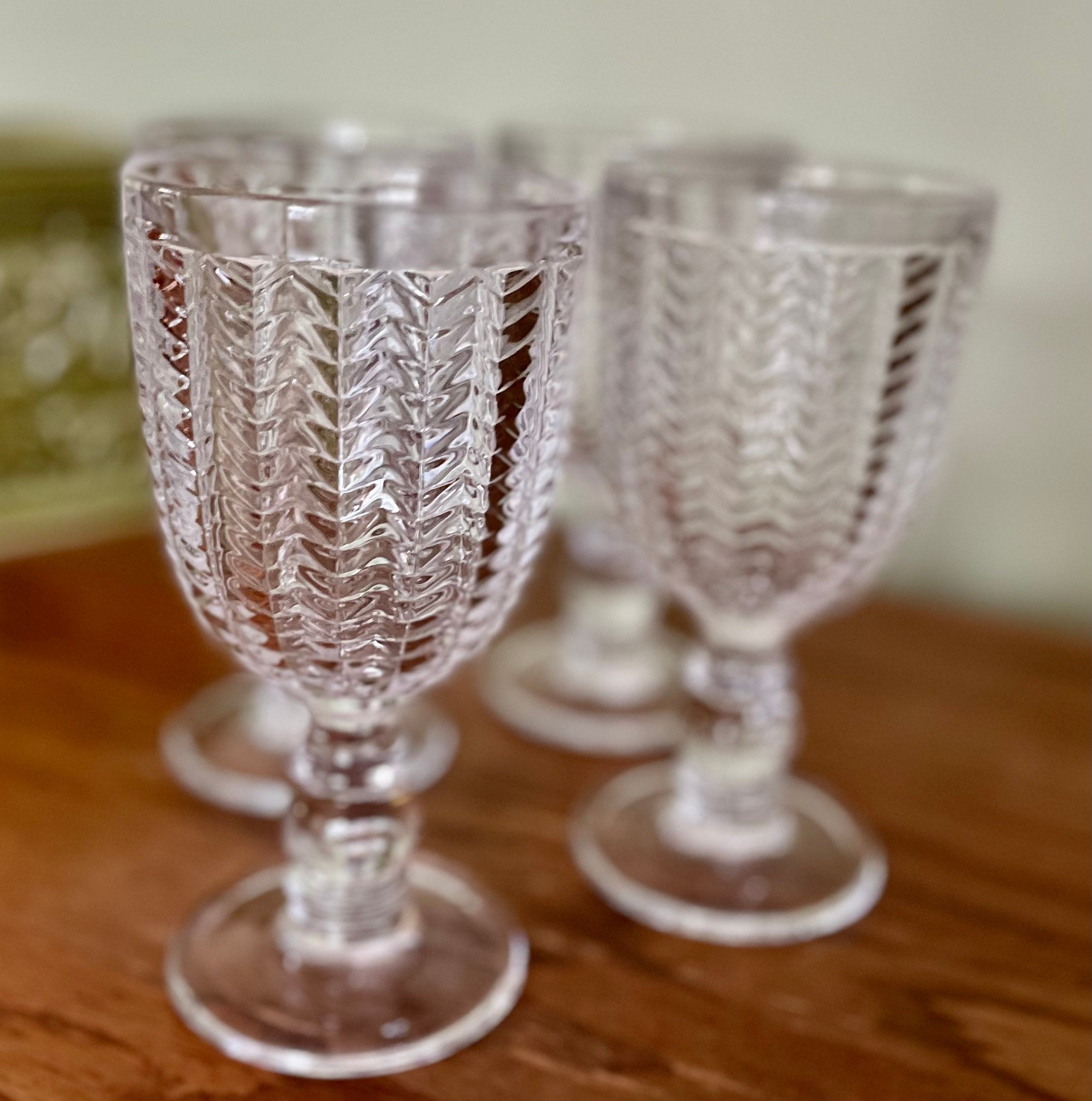 Godinger Silver Art Modern Twill 10oz Clear Crystal Goblets Set of 4 ...