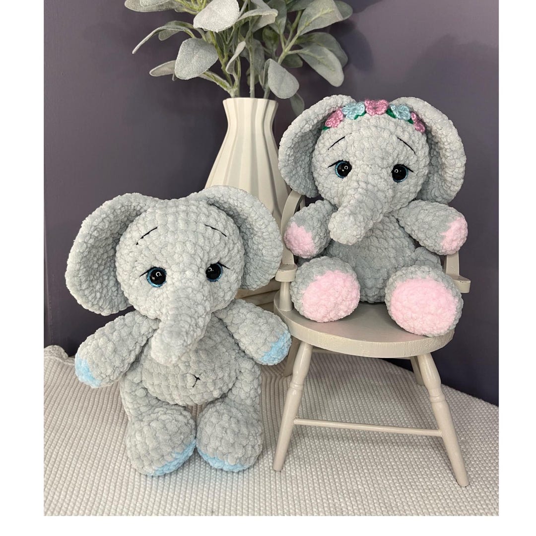 Crochet Elephant, Handmade Elephant, Birthday Gift, Christmas Gift ...