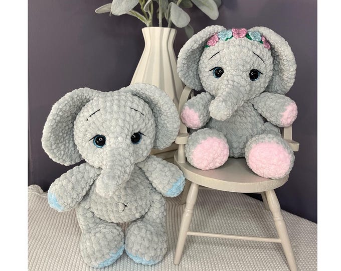 Crochet Stuffed Elephant - Etsy