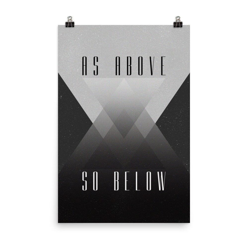 As Above, so Below Poster - Etsy