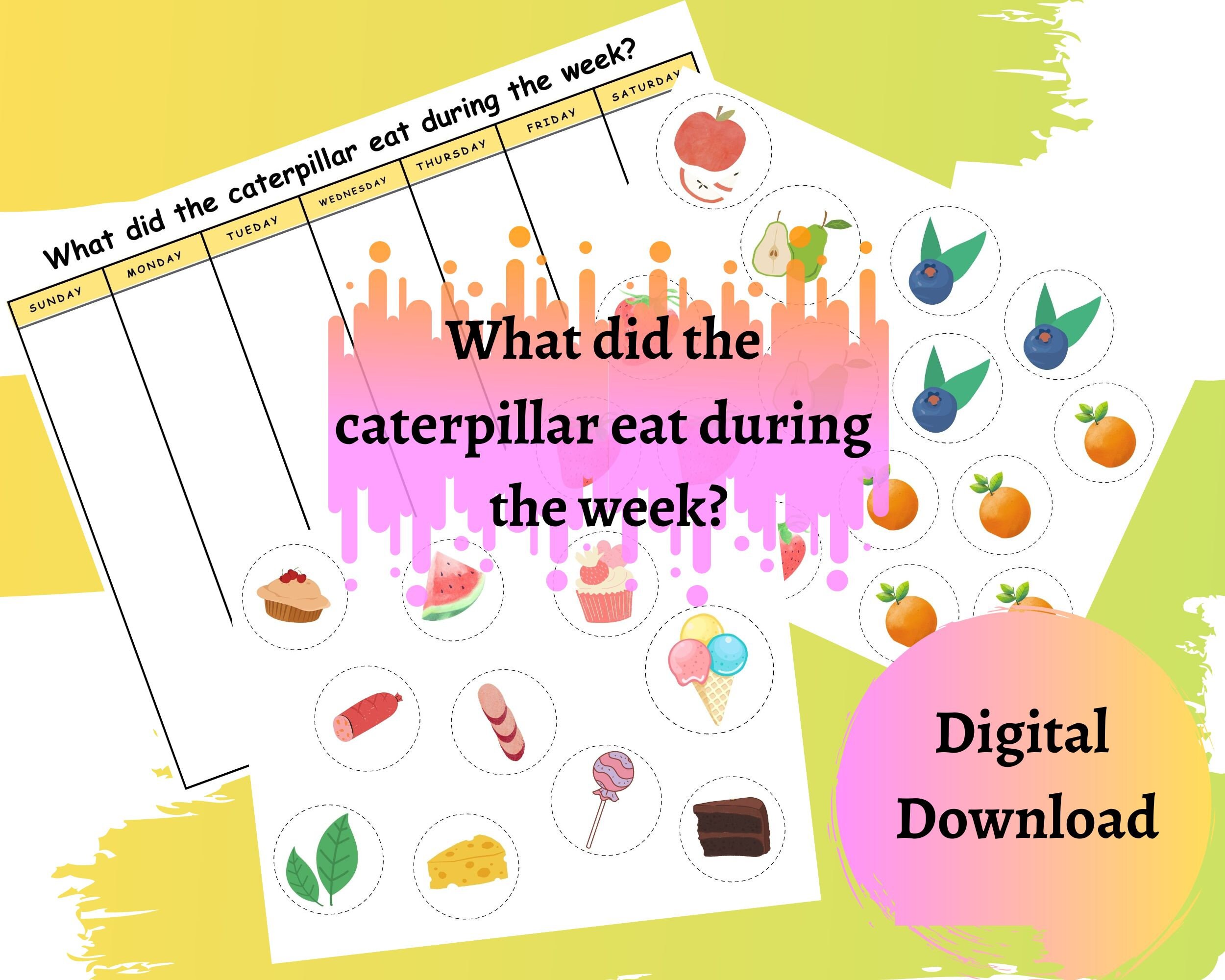 Days of the Week Worksheet, A Very Hungry Caterpillar, Book Activity ...
