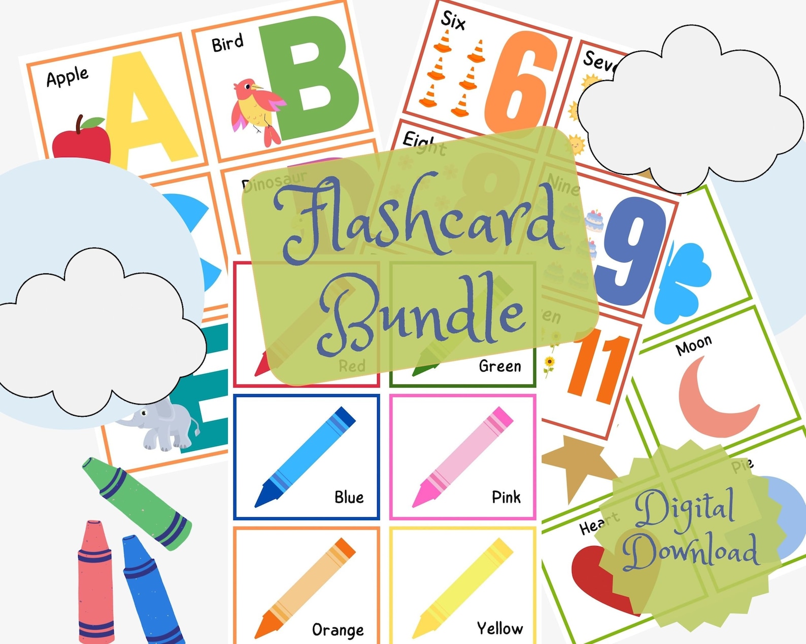 ABC Flashcards, Numbers Flashcards, Shape Flashcards, Color Flashcards ...