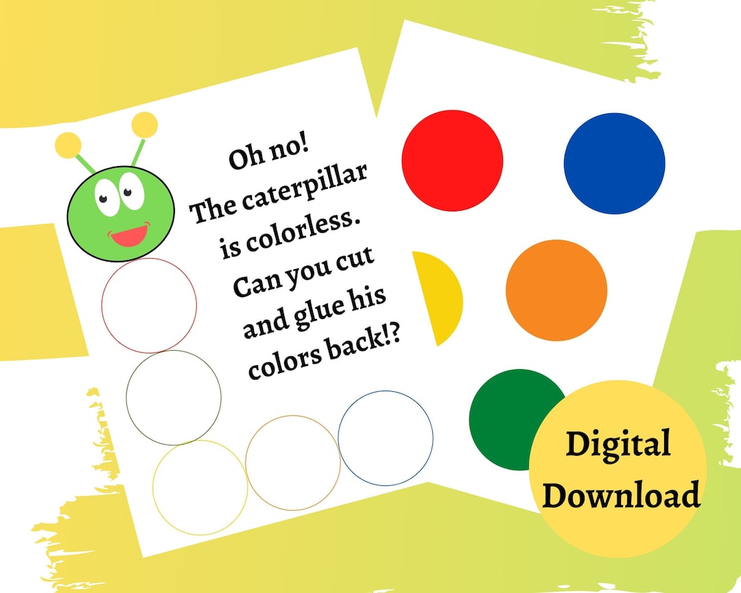 Caterpillar Activity for Kids, Color Matching Caterpillar Activity, A ...