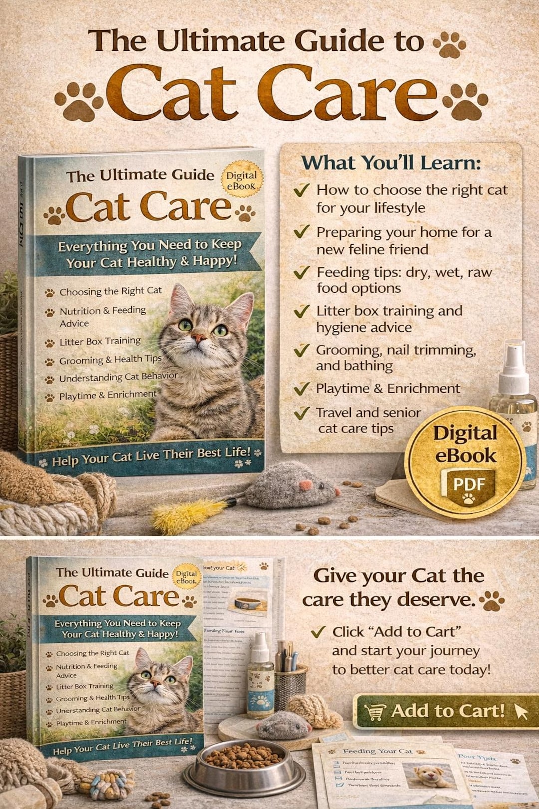 Cat Behavior Guide Ebook: Understand Feline Body Language (PDF Download ...