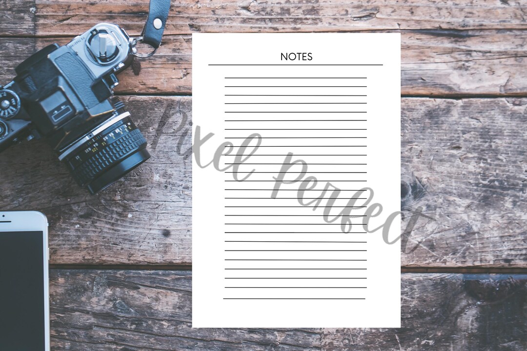 Minimalist Notes Printable Planner Page Letter A4 - Etsy