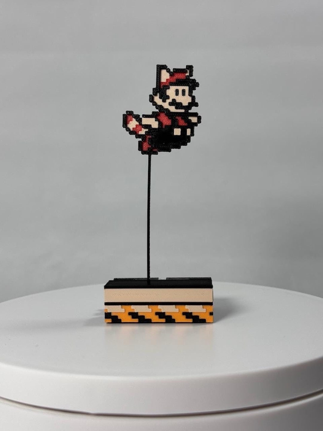 Mario Raccoon Flying Pixel Art Figurine - Super Mario Bros 3 - Etsy