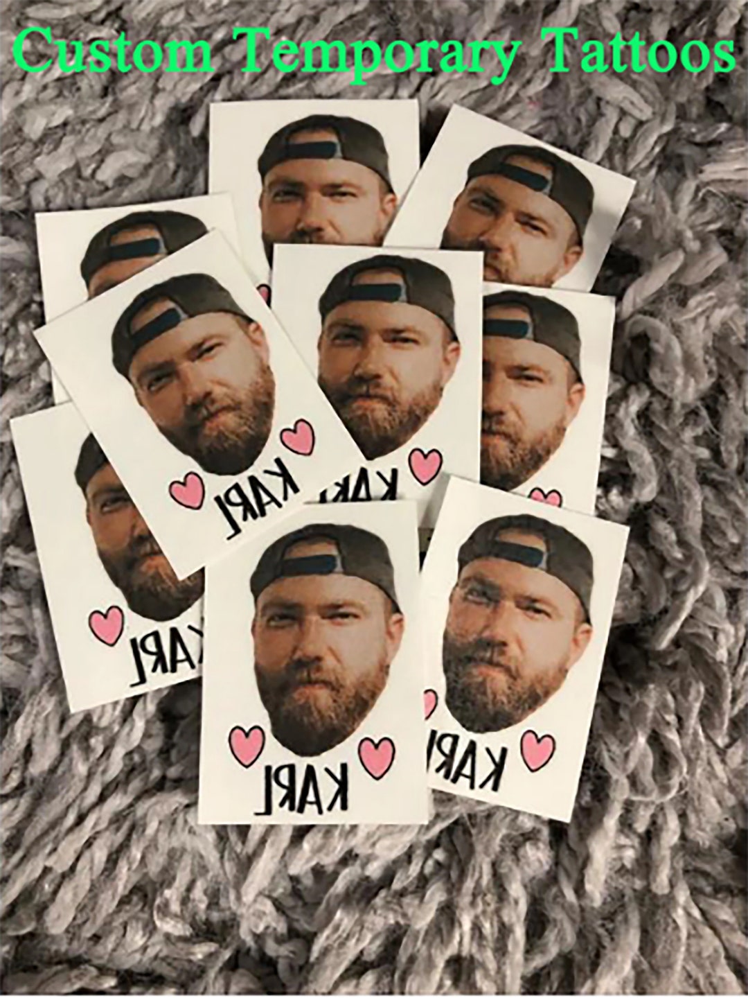 Custom Temporary Tattoos Custom Tattoos Custom Face Tattoos - Etsy Denmark