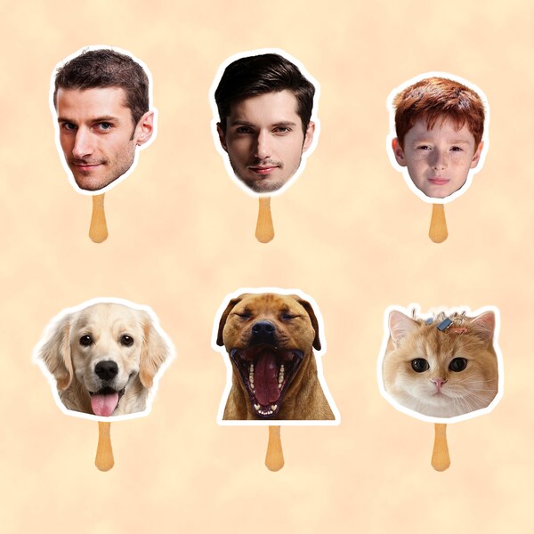 Photo Face on Stick - Etsy