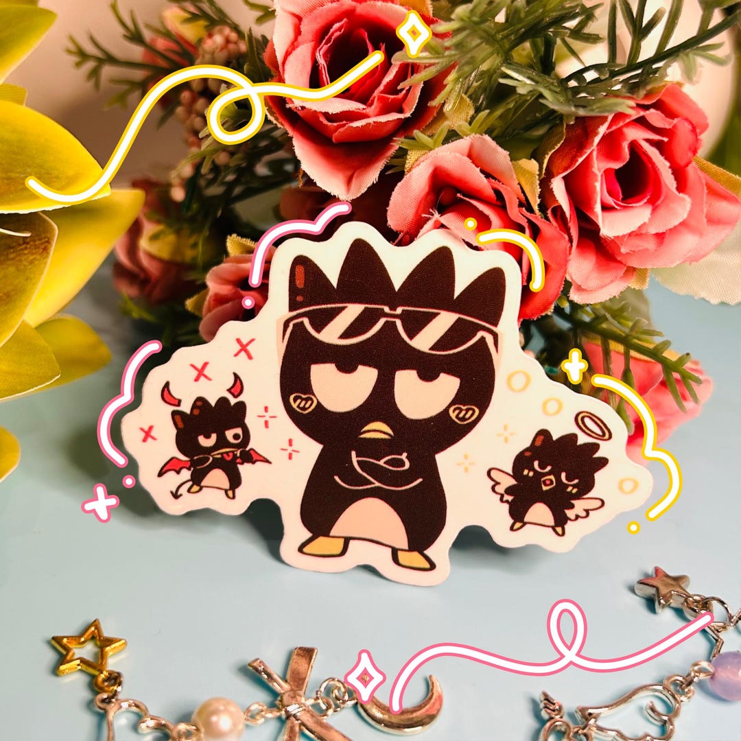 Bad Maru Angel Devil Penguin Sticker - Etsy