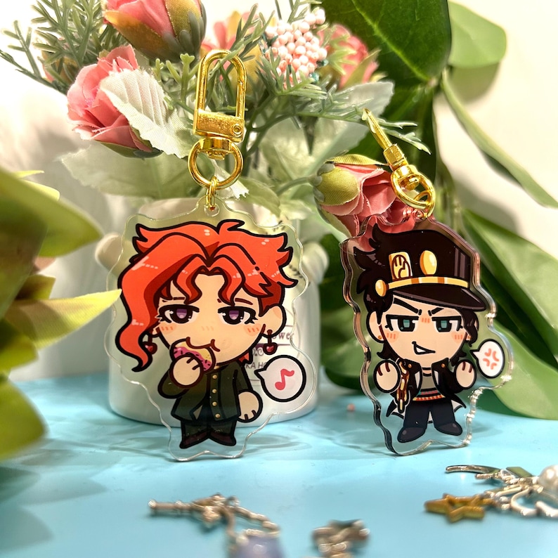 JJBA Part 3 Gradient Acrylic Keychains - Etsy