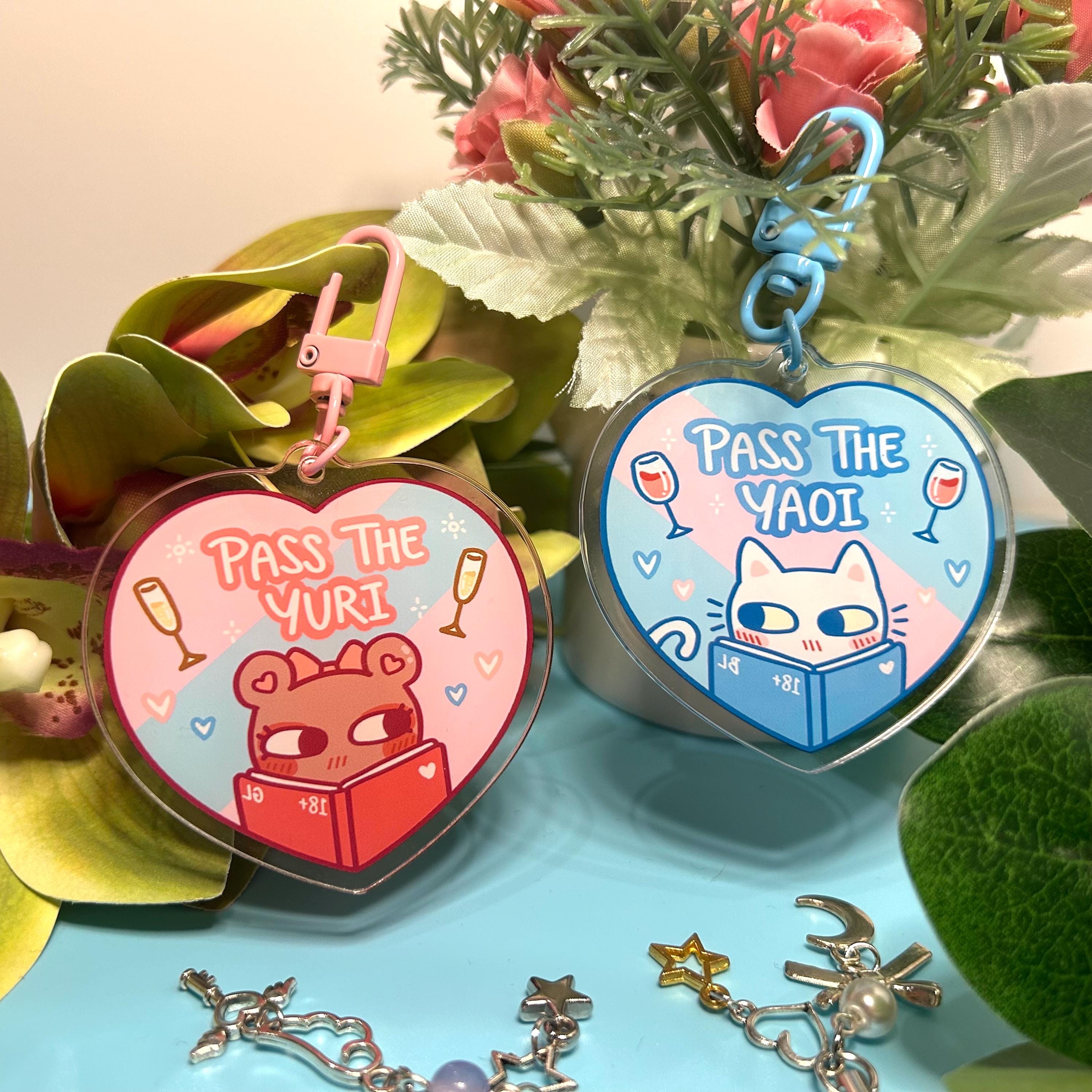 Pass the Yaoi / Yuri Original Gradient Acrylic Keychains - Etsy