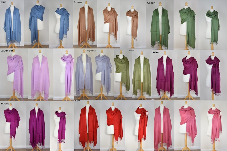 100% Pure Wool Shawls and Wraps, Colourful Woolen Shawl, Wedding Scarf ...