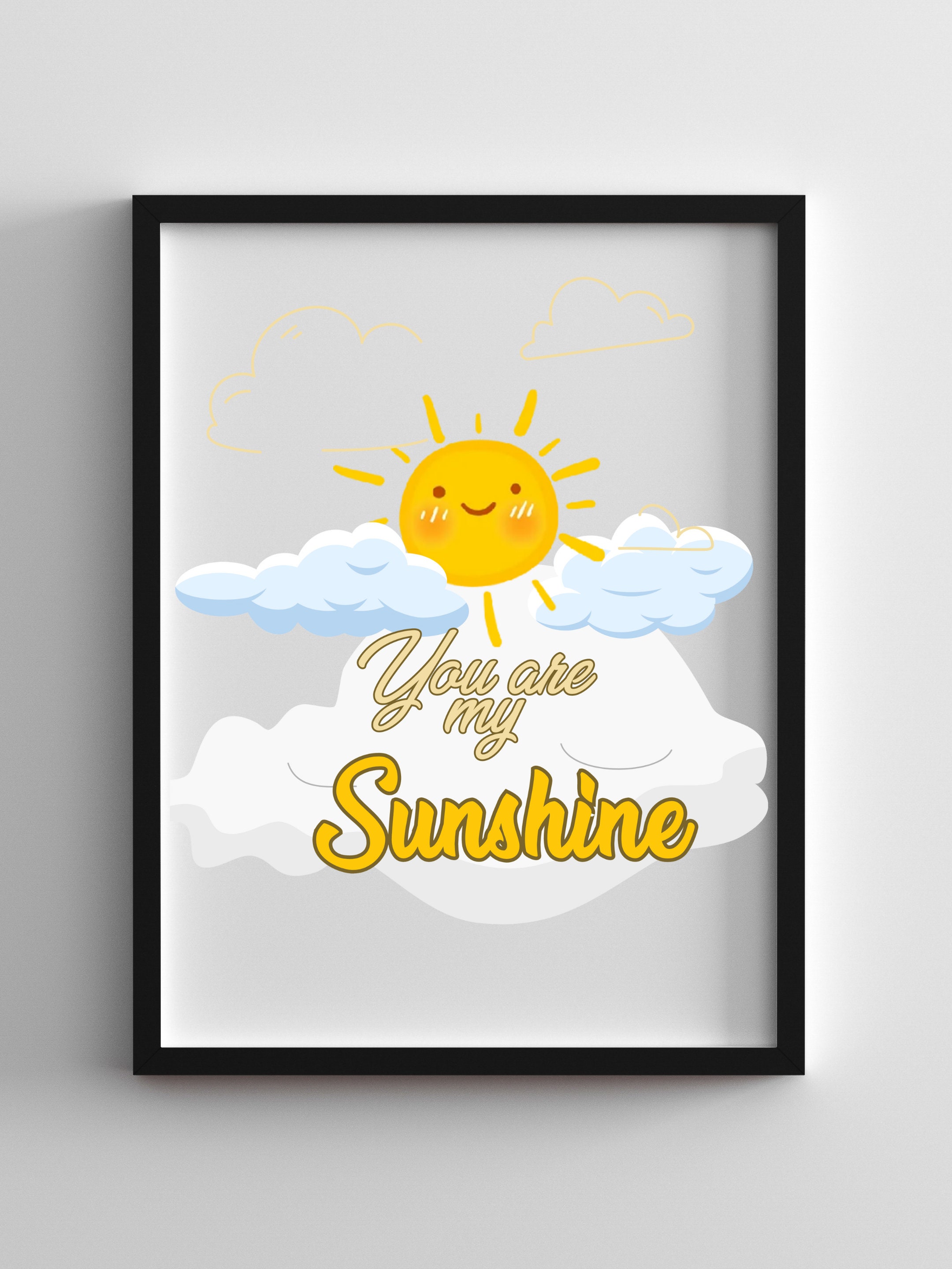 You Are My Sunshine Wall Art, Nursery Wall Art, Sunshine Wall Decor ...