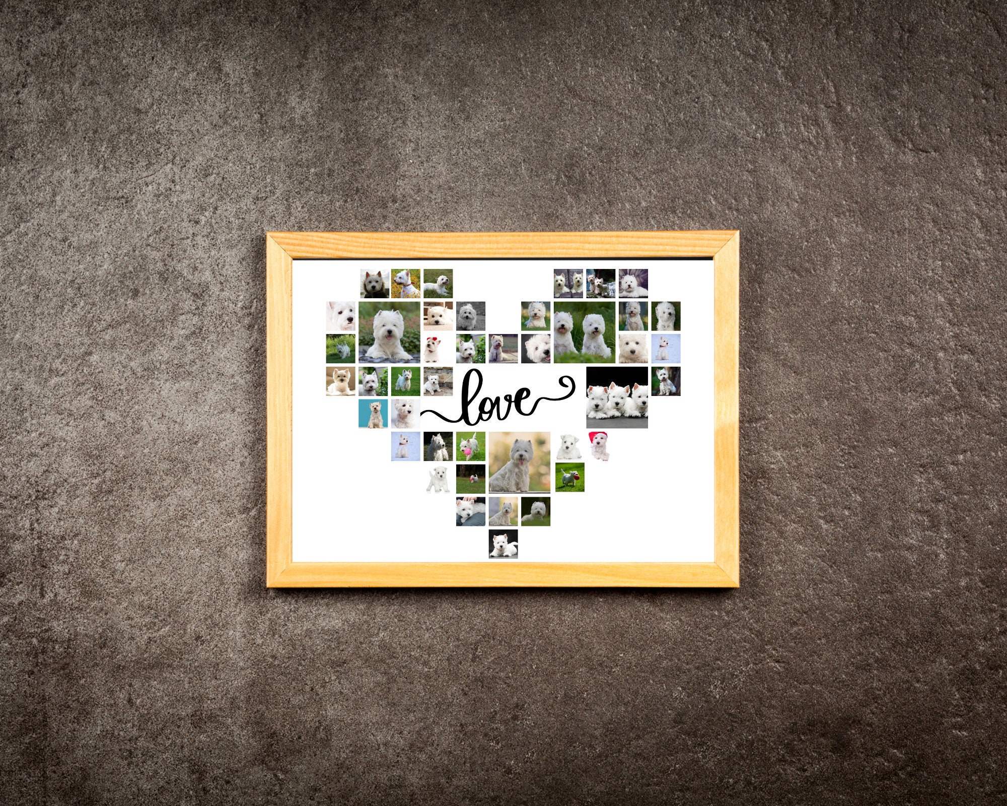 Editable Collage Picture Frame Template, 43 Picture Heart Collage ...
