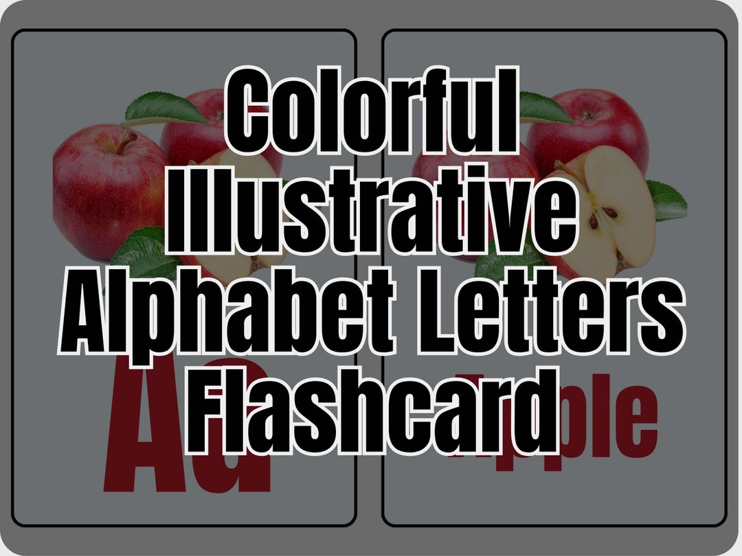 Illustrative Alphabet Letters Flashcards Engage Kids With Colorful and ...