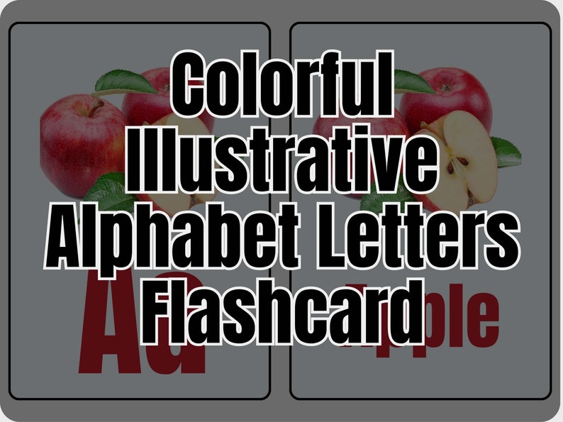 Illustrative Alphabet Letters Flashcards Engage Kids With Colorful and Fun Educational Tool for ...