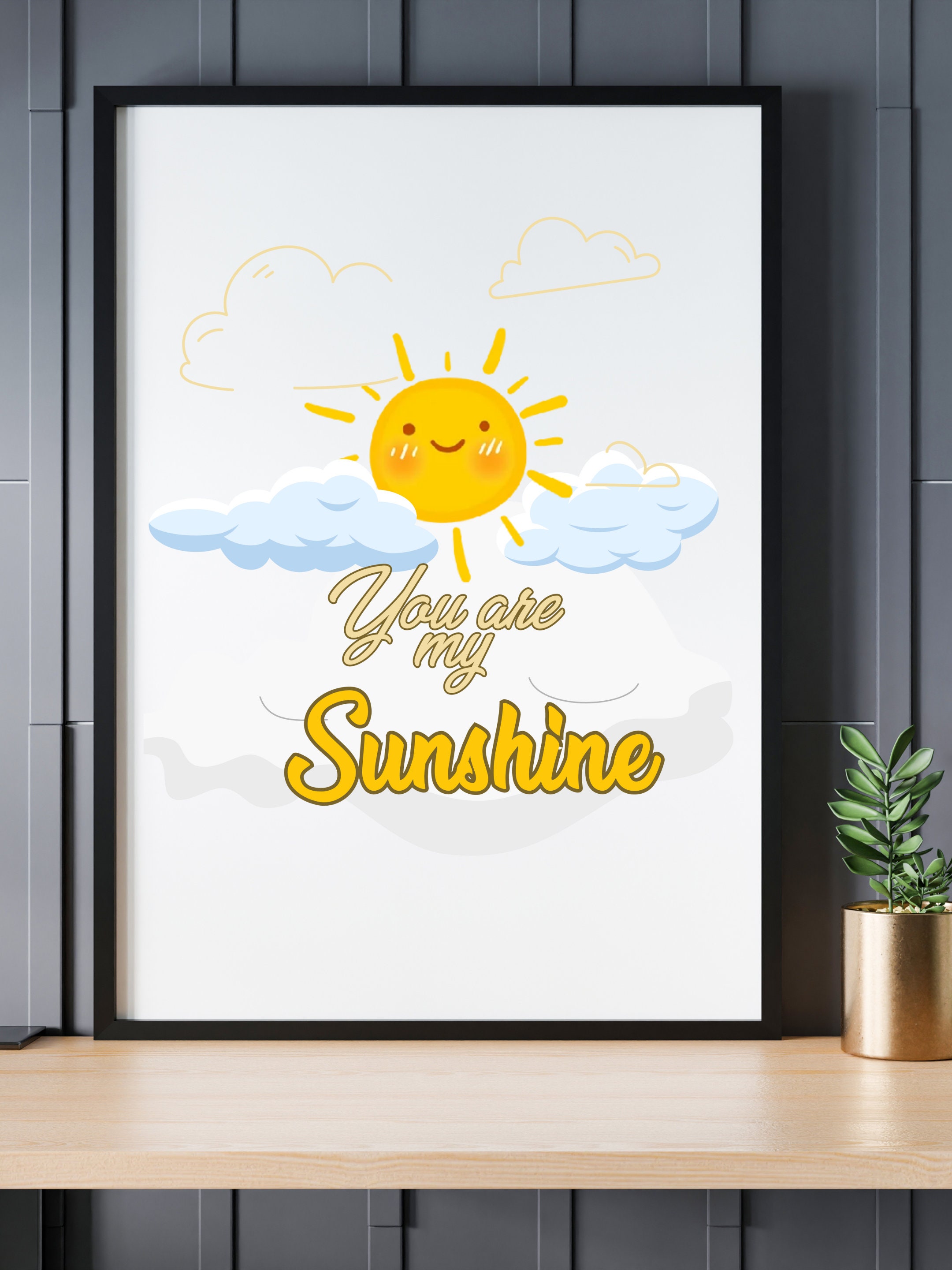 You Are My Sunshine Wall Art, Nursery Wall Art, Sunshine Wall Decor ...