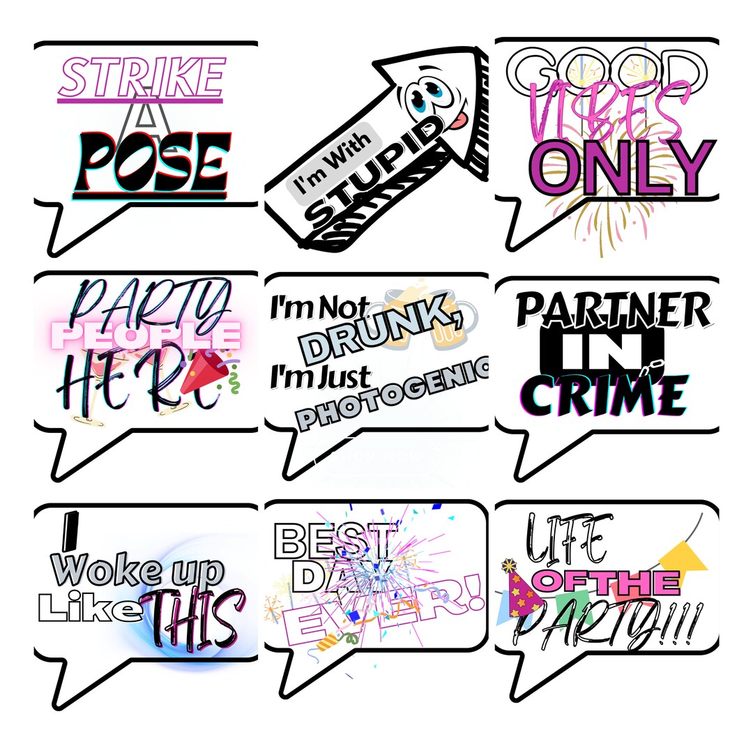 33 Photo Booth Props Photobooth Sign 360 Photobooth Gift Wedding Photo ...