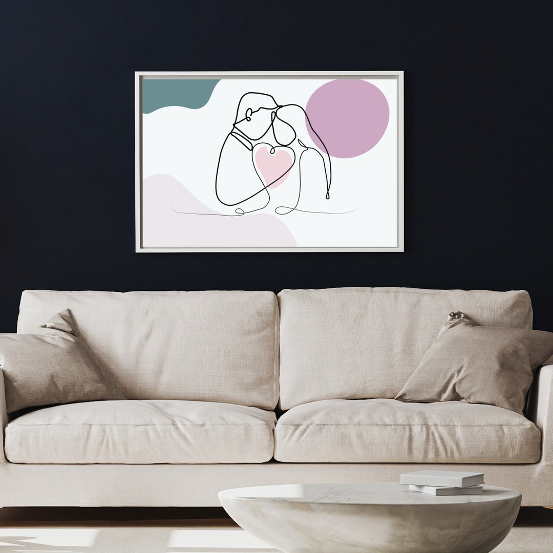 One Line Art, Single Line Art, Love One Line Art, One Line Couple Face ...