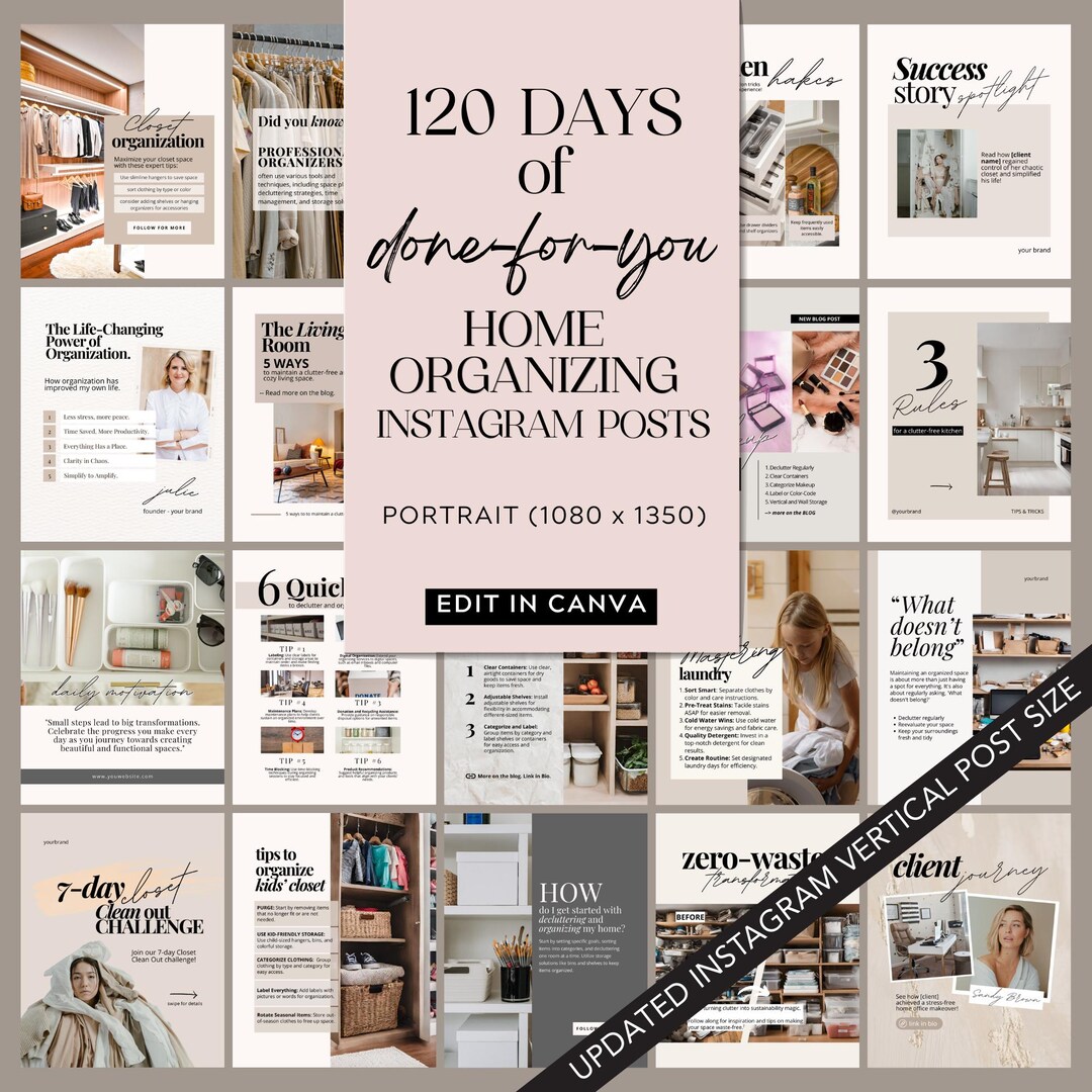 Home Organizing Instagram Post, Home Organization Instagram Templates ...
