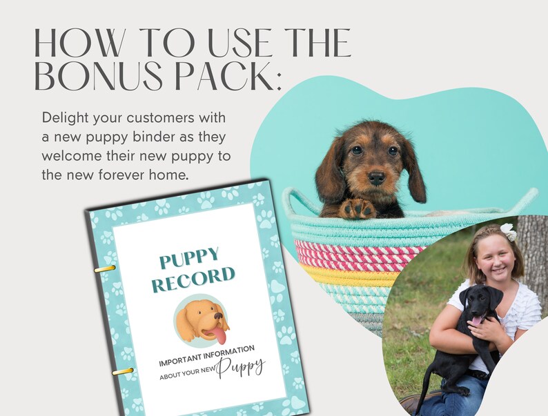 Fillable Breeder Puppy Pack With Puppy Medical Record Puppy - Etsy