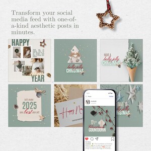12 Days of Christmas Instagram Templates for Retail Shops, Editable ...