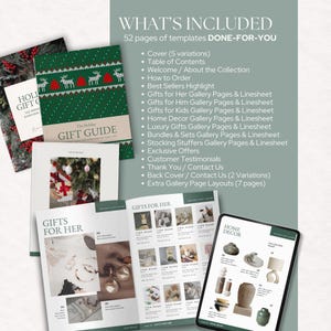 Holiday Gift Guide Canva Template, Christmas Product Catalog, Canva ...