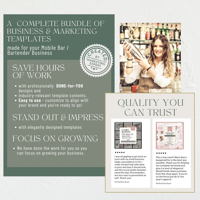 Mobile Bar Business Template Bundle, Mobile Bar Forms, Contract ...
