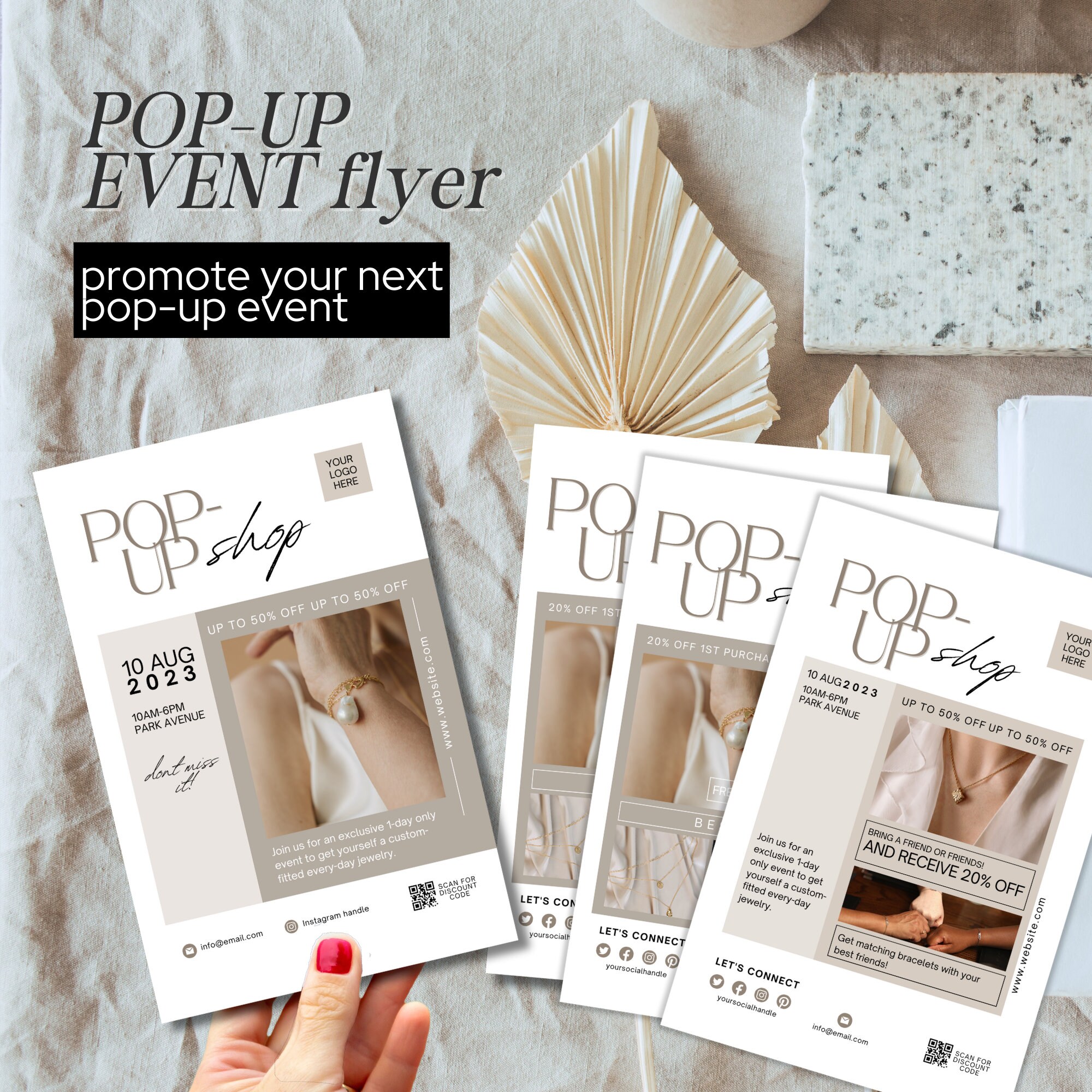 Permanent Jewelry Flyer Bundle, Business Starter Pack, Permanent ...