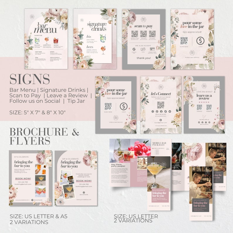 Mobile Bar Business Template Bundle, Mobile Bar Forms, Contract ...