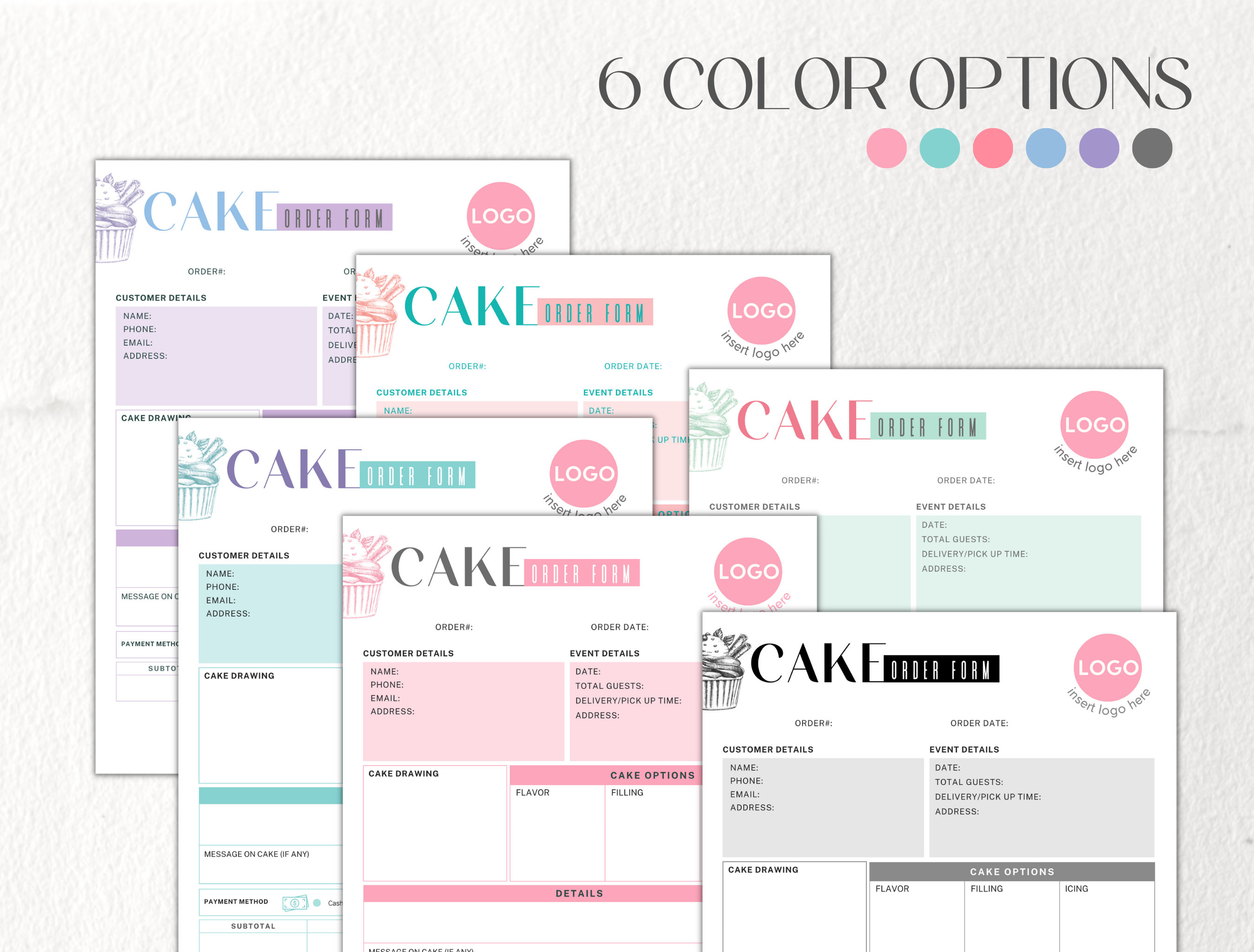 Cake Order Form Template, Bakery Order Form, Cake Custom Order Form - Etsy