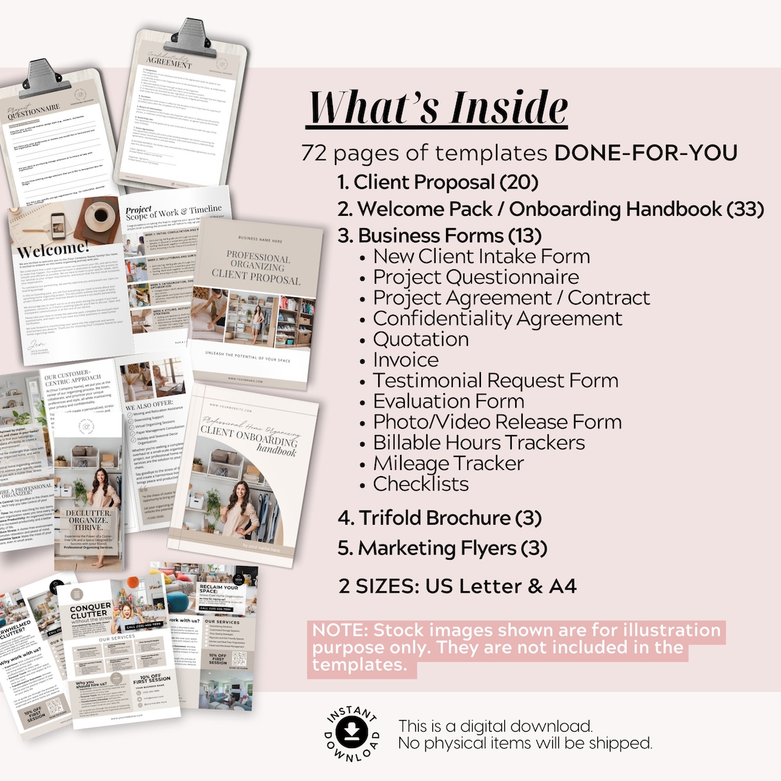 Professional Organizer Forms Bundle With Home Organizer Flyer ...
