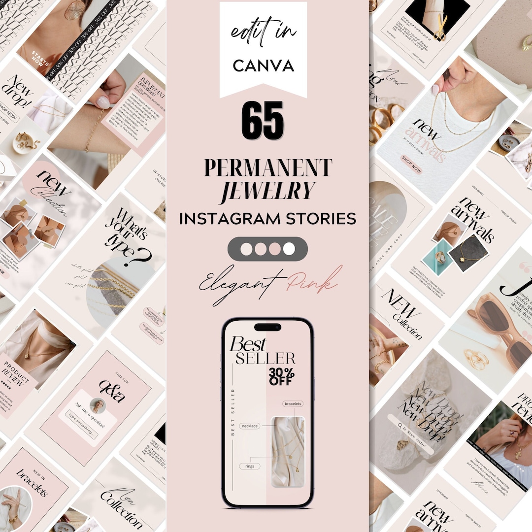 Editable Permanent Jewelry Instagram Story | Canva Instagram Templates ...