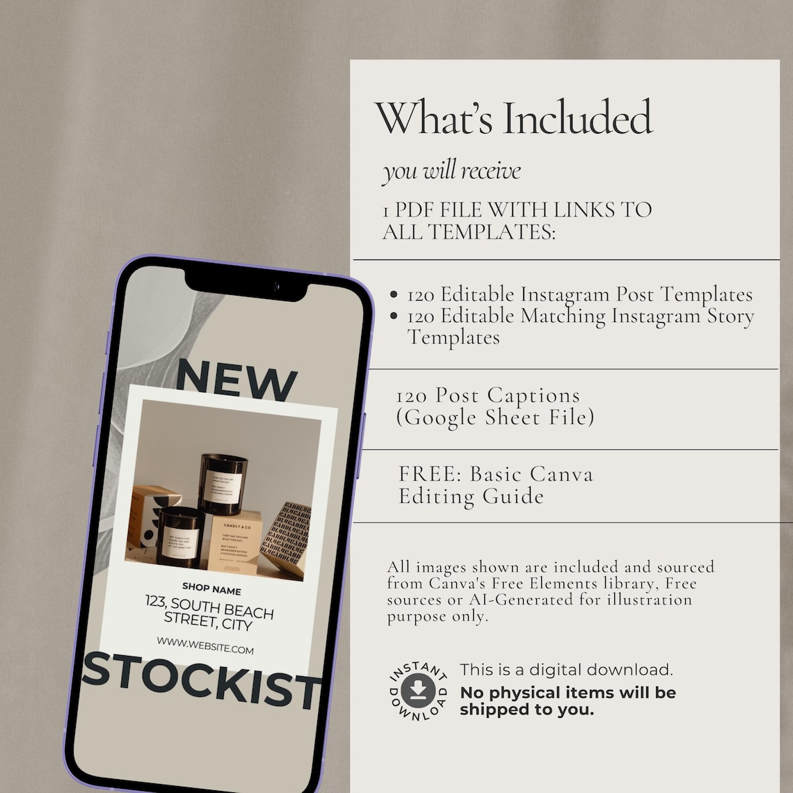 Candle Instagram Template Bundle, Canva Social Media Templates, Social ...